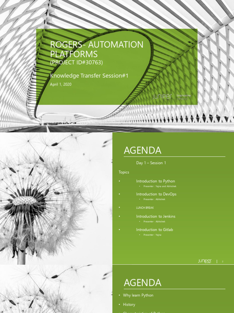 Rogers-Automation Platforms: (PROJECT ID#30763) Knowledge Transfer ...