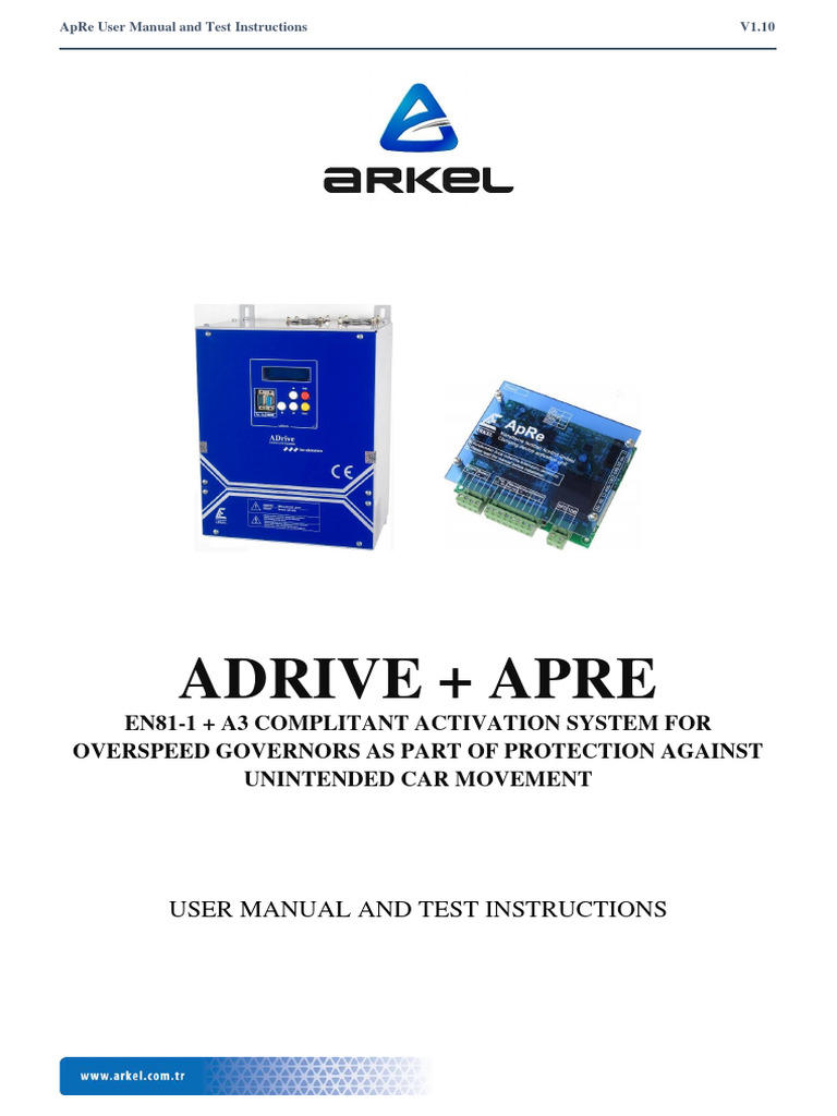 ApRe User Manual and Test Instructions.V110.en | PDF | Elevator | Inductor