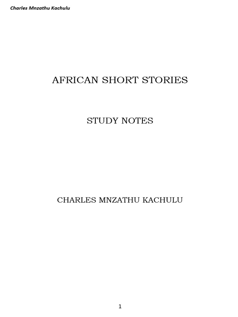 African Short Stories Study Notes-1-2 | PDF | God