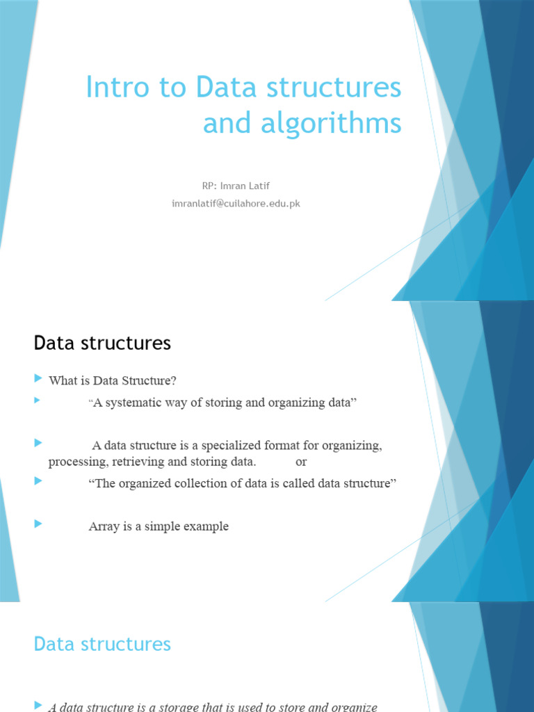 Intro To Data Structures and Algorithms | PDF | Data Type | Data Structure Intro To Data Structures and Algorithms | PDF | Data Type | Data Structure