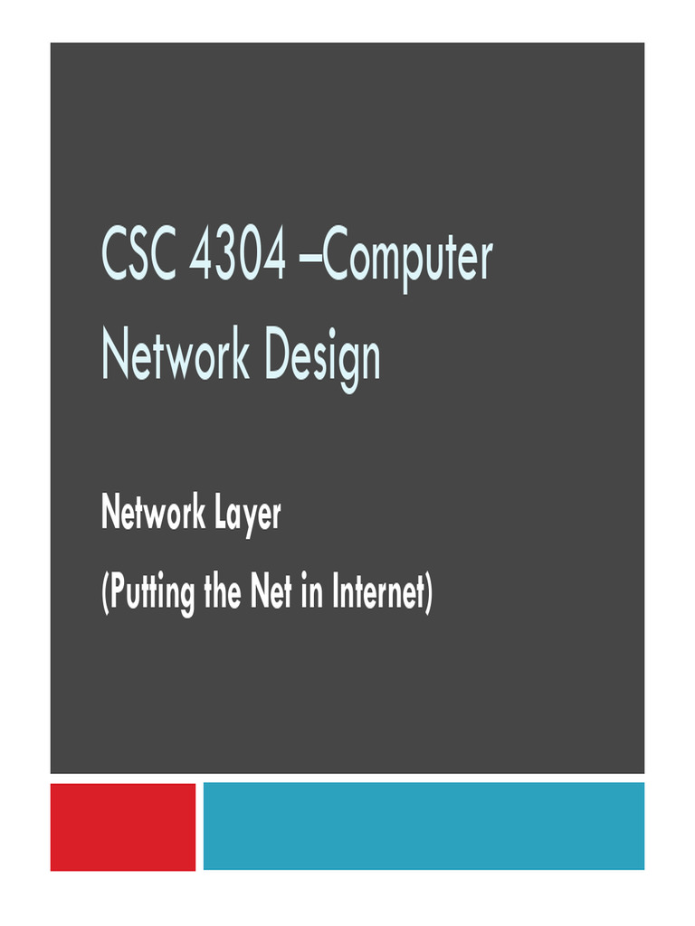Lecutre-01 NetworkLayer | PDF | Ip Address | Computer Network