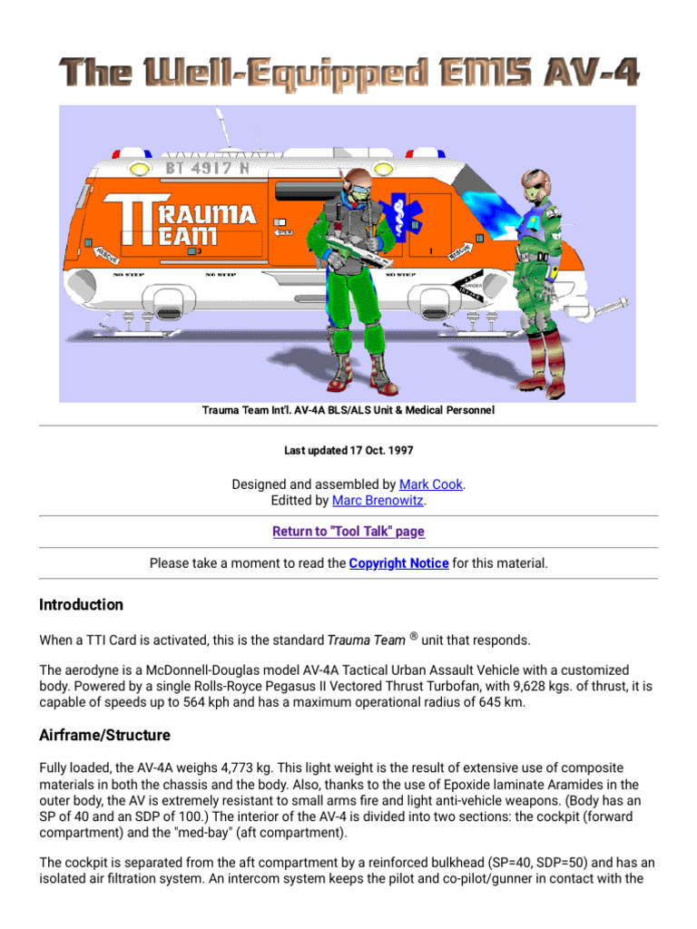 Trauma Team Rules Resource For Cyberpunk 2020 | PDF | Computers ...