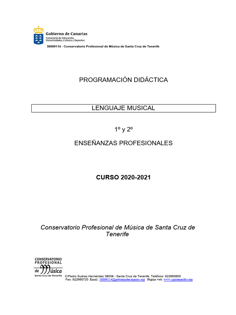 Lenguaje Musical 1o y 2o e P 20 21 | PDF Lenguaje Musical 1o y 2o e P 20 21 | PDF