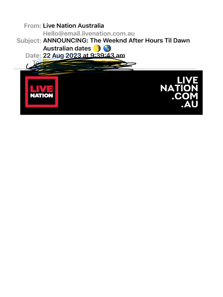 ANNOUNCING The Weeknd After Hours Til Dawn Australian Dates ? ? | PDF