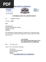 TSC Confirmation of Appointment | PDF