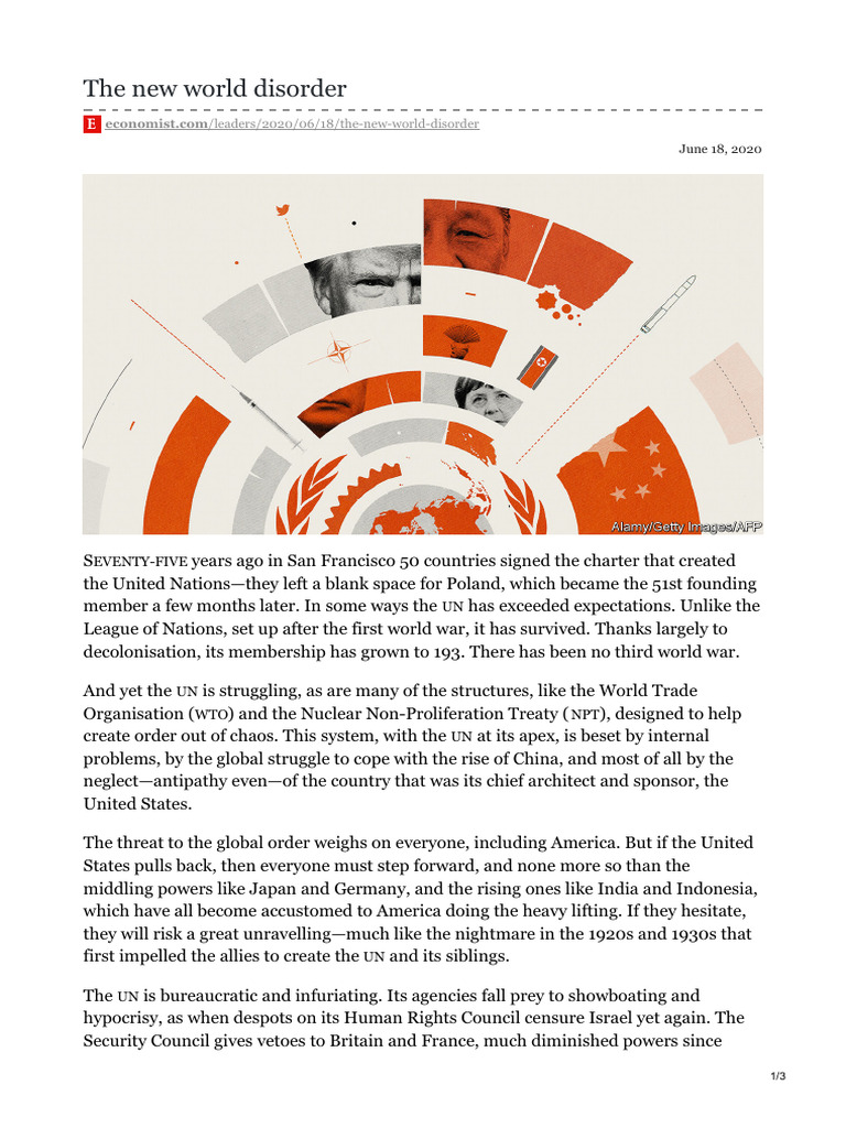 The New World Disorder | PDF | United Nations | International Relations