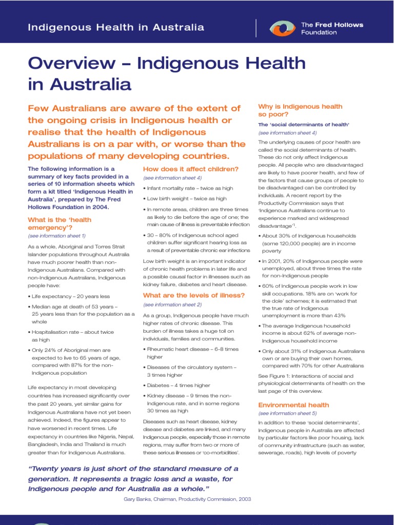 Indigenous Health in Australia | PDF | Indigenous Australians | Australia