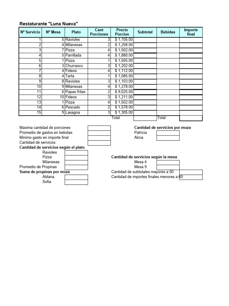 Repaso Clases De Excel Pdf