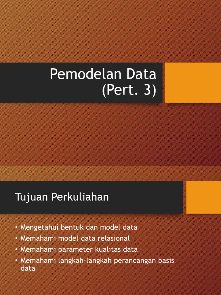 3 - Pemodelan Data | PDF