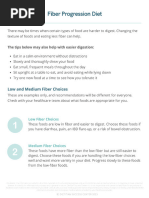 Modified Fibre Diet For The Prevention of Bowel Obstruction: My ...