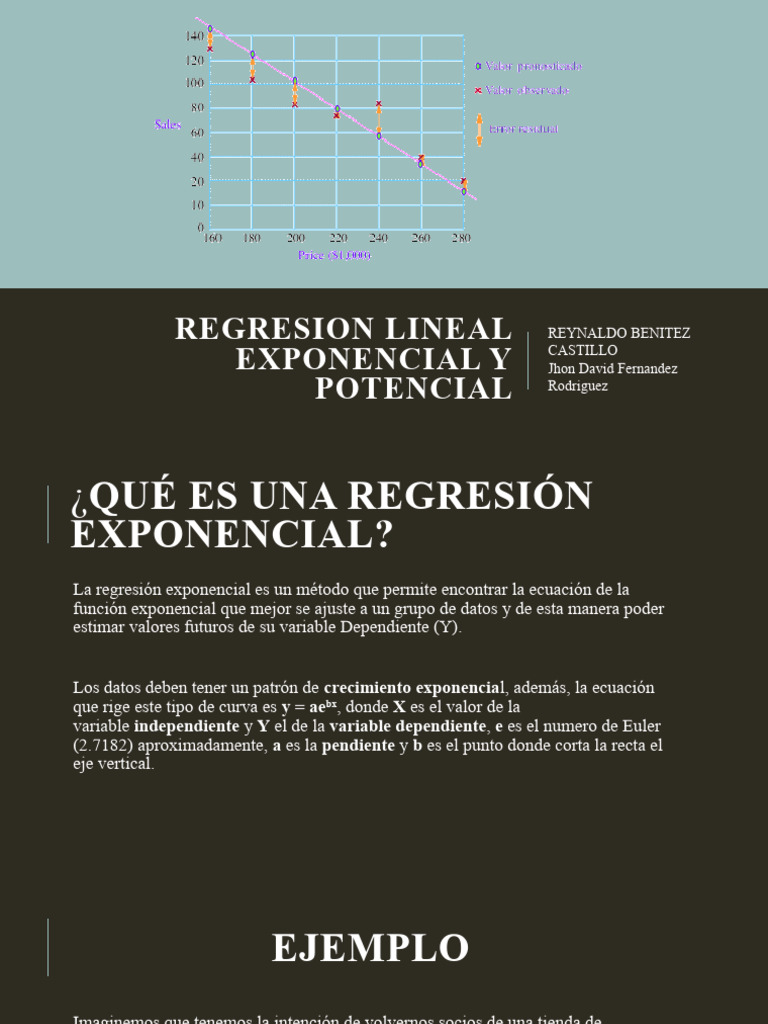 Regresión Exponencial y Potencial | PDF