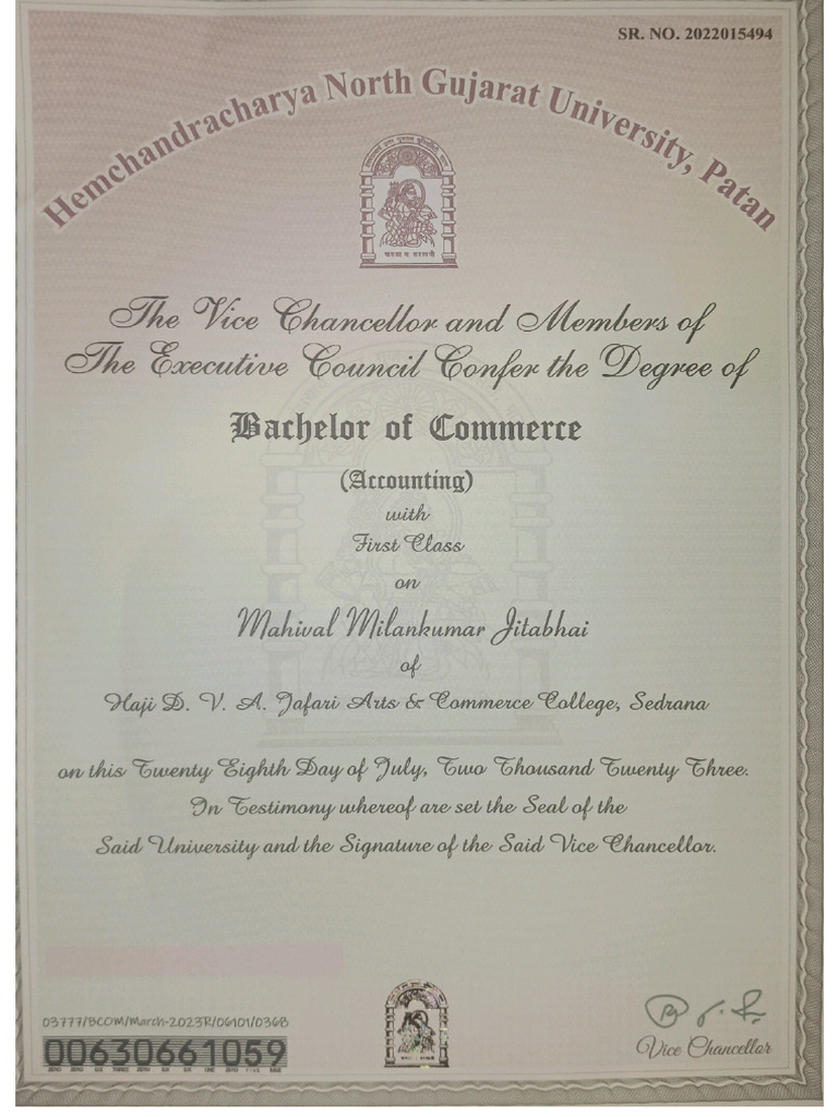 Graduation Certificate | PDF