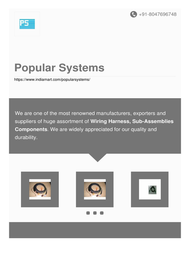 Popular Systems: Wiring Harness Experts | PDF