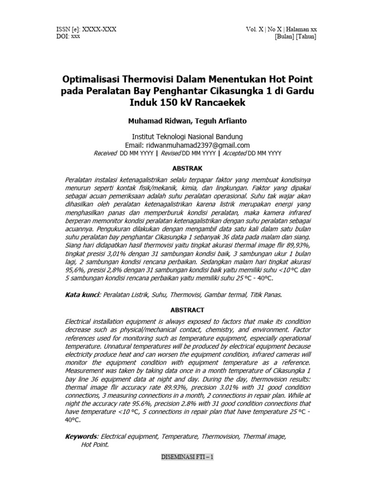 Optimalisasi Thermovisi untuk Hot Point | PDF