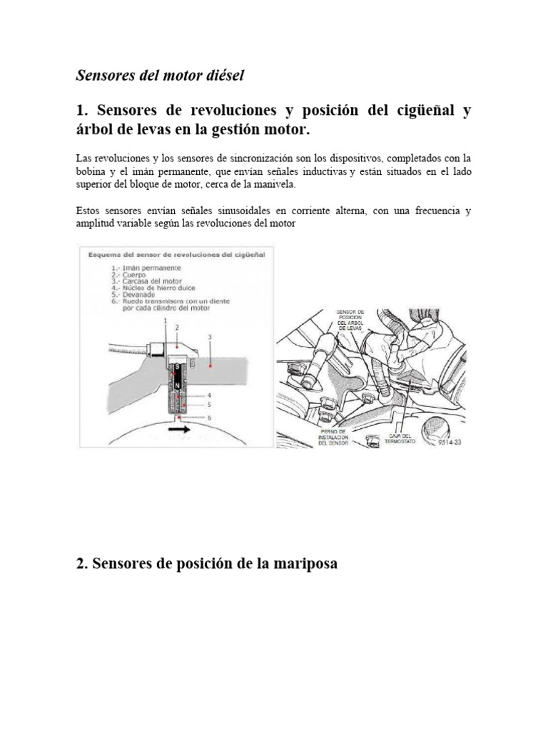 Sensores Del Motor Diesel | PDF
