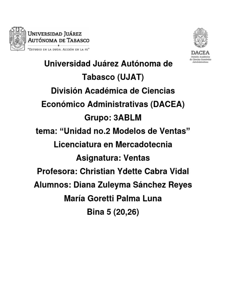 Unidad - 2 - Modelo - de - Ventas | PDF | Conceptos psicologicos ...