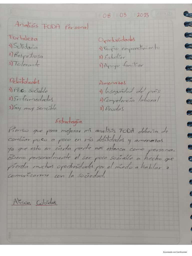 Análisis FODA Personal Examen | PDF Análisis FODA Personal Examen | PDF