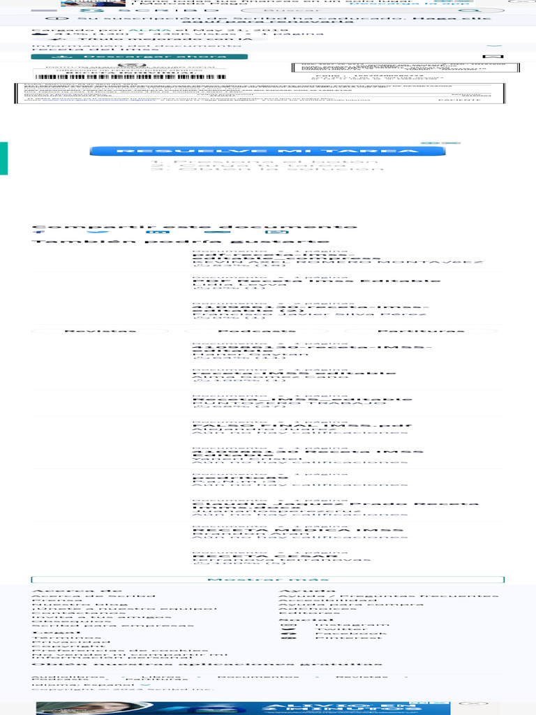Receta-IMSS Editable PDF | PDF
