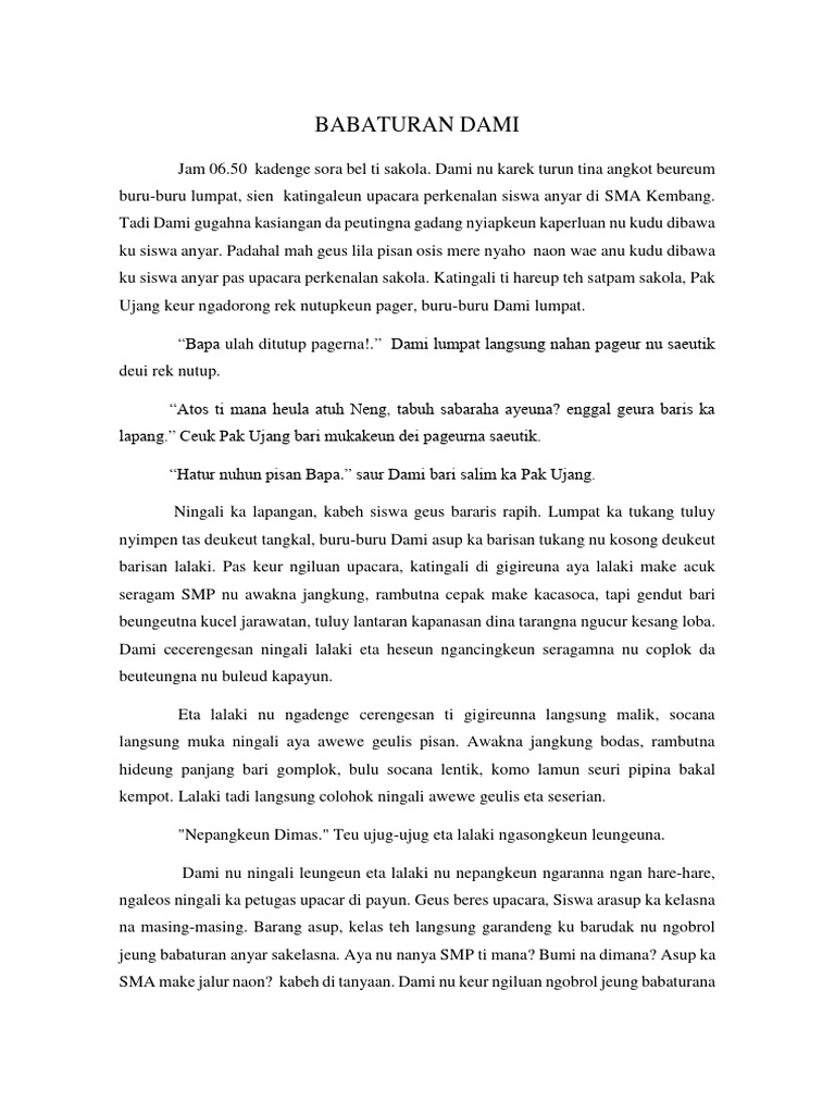 Dami's Journey in SMA Kembang | PDF