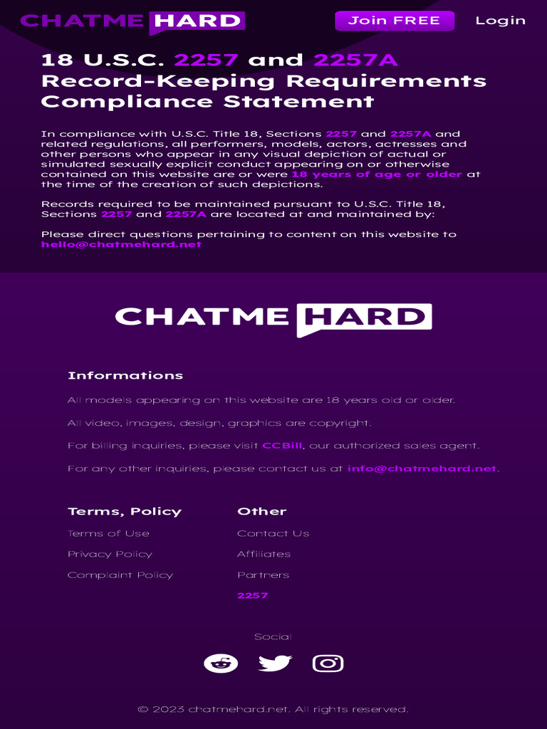 18 U.S.C. and Record-Keeping Requirements Compliance Statement | PDF