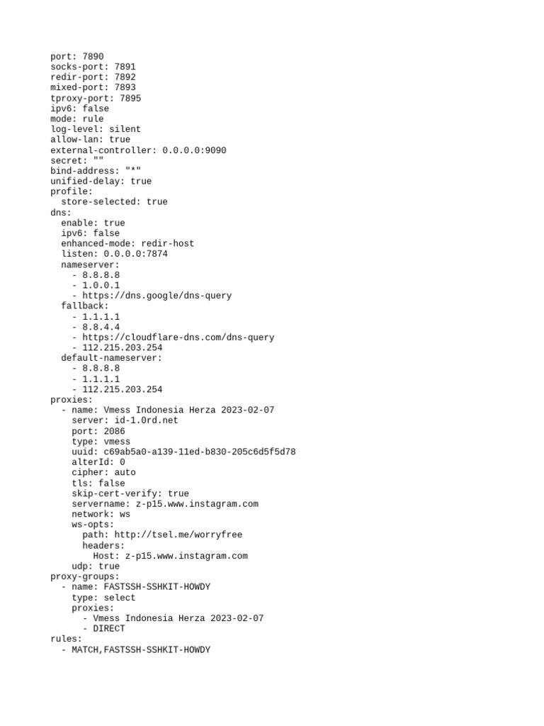 Vmess Indo Tsel | PDF