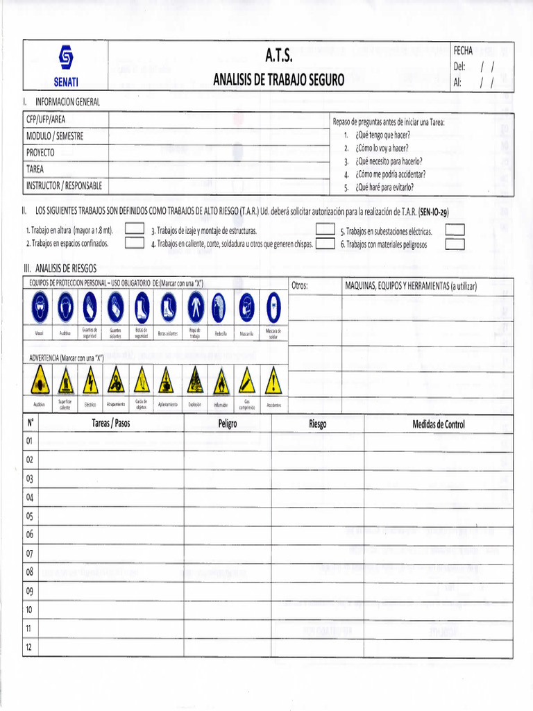 ATS Modelo Senati | PDF