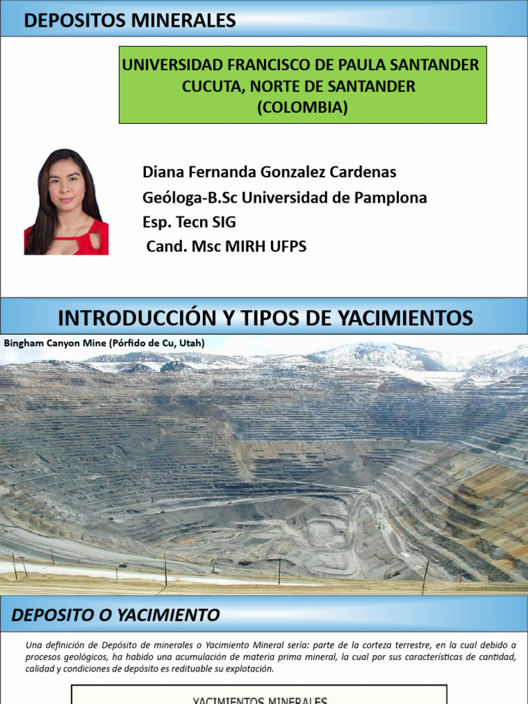 Clase - 1 - Introduccion - y - Tipos - de - Yacimientos Minerales | PDF