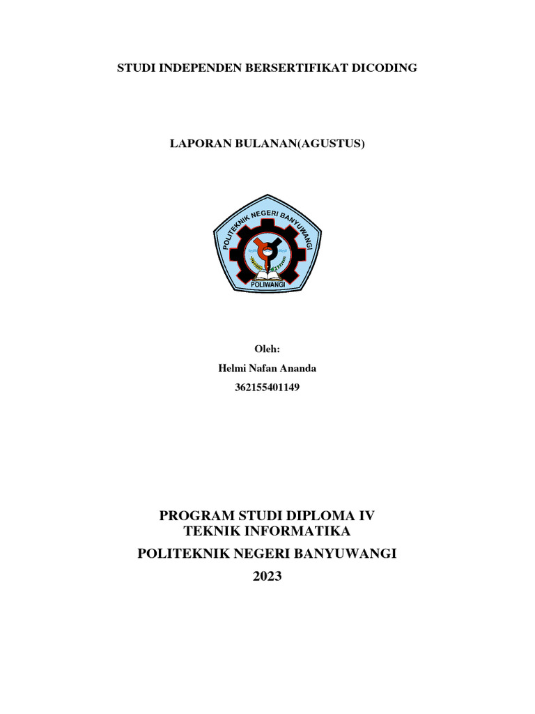 3E - Helmi Nafan Ananda - Laporan Bulanan SIB Dicoding | PDF