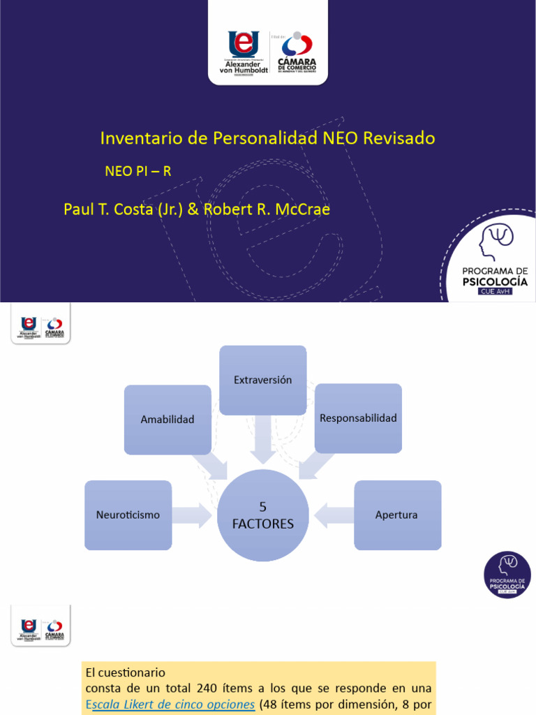 Inventario de Personalidad Neo Revisado: Paul T. Costa (JR.) & Robert R ...