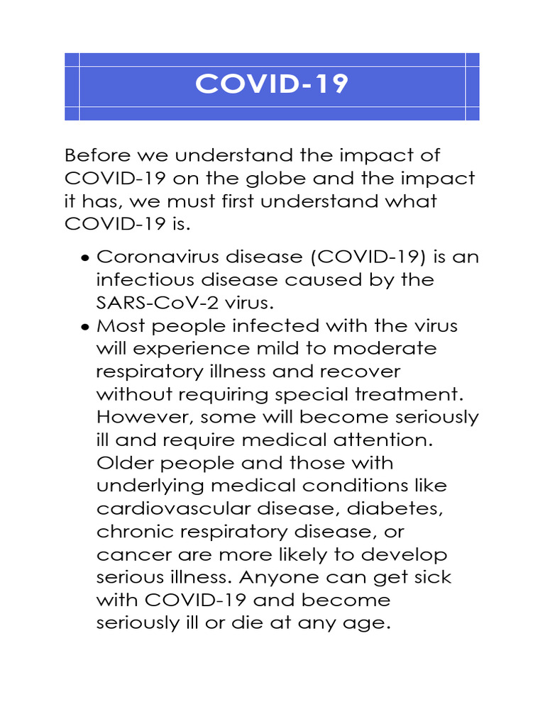 Covid 19 Project Work For Class 12 | PDF | Microbiology | Causes Of Death