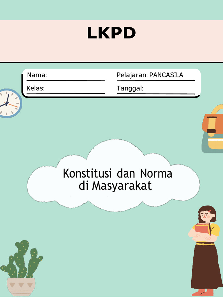 LKPD Konstitusi Dan Norma Di Masyarakat Kelas 4 | PDF | Ilmu Sosial