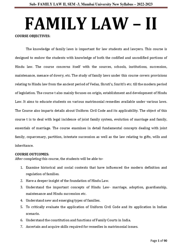 Family Law II: Evolution & Types | PDF | Family | Marriage