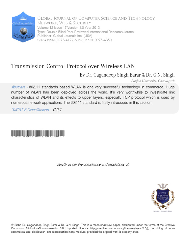 2 Transmission Control Protocol Over Wireless | PDF | Ieee 802.11 | Wireless Lan