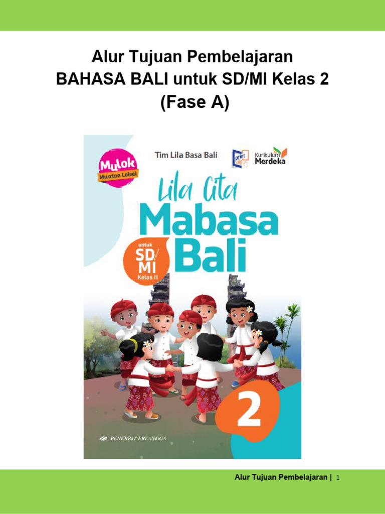 Lila Cita Mabasa Bali SD - Mi Kls.2-Atp (Alur Tujuan Pembelajaran ...