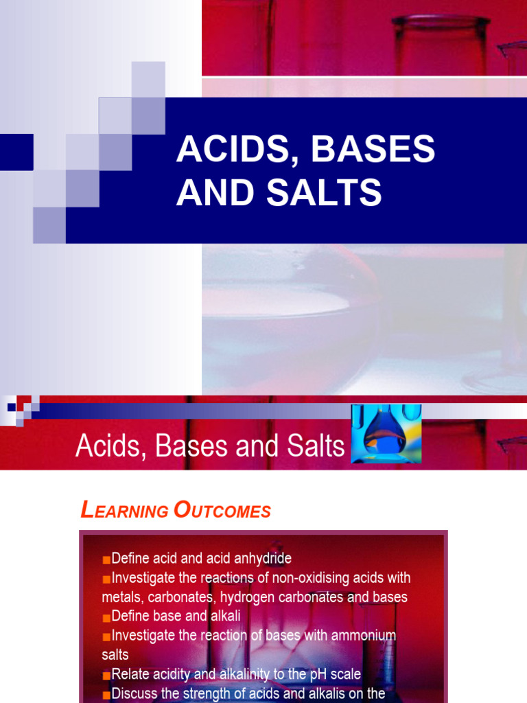 G10 Revised Acids, Bases and Salts | PDF | Salt (Chemistry) | Hydroxide