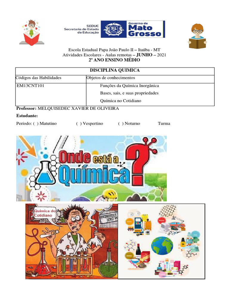 Apostila 2 Ano Medio Quimica Junho Pdf