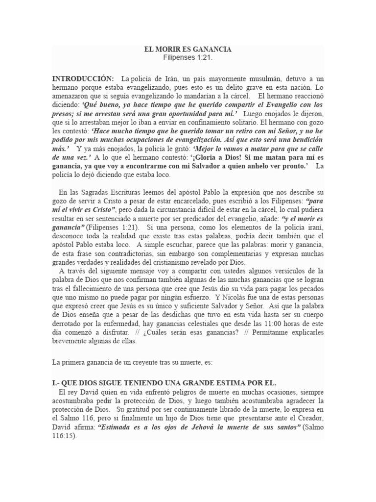 Funeral de Un Cristiano | PDF
