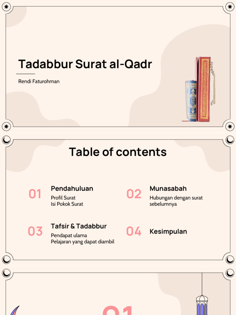 Tadabbur Surat Al-Qadr dan Kandungannya | PDF | Agama & Spiritualitas