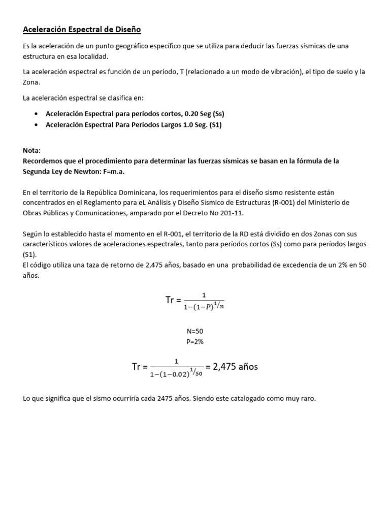 Aceleración Espectral | PDF