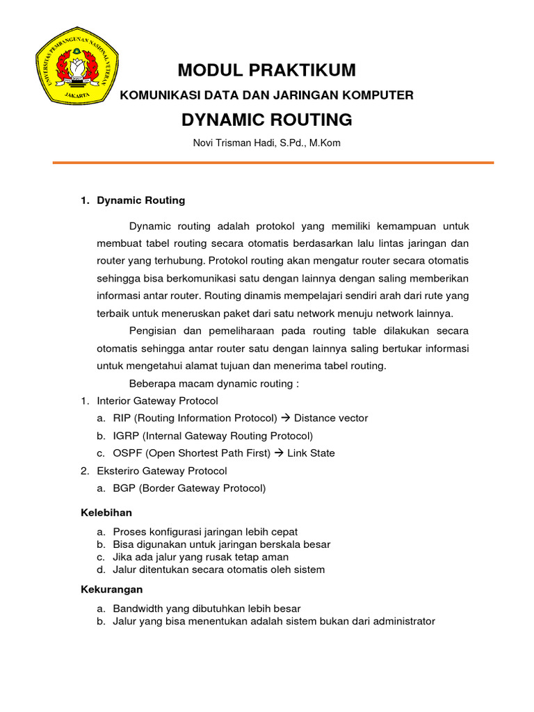 Modul Praktikum Dynamic Routing | PDF
