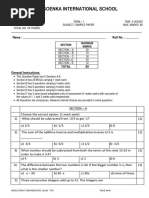 Mathematics Grade 8 Term 3 2023 Test-1 | PDF | Euclidean Geometry ...