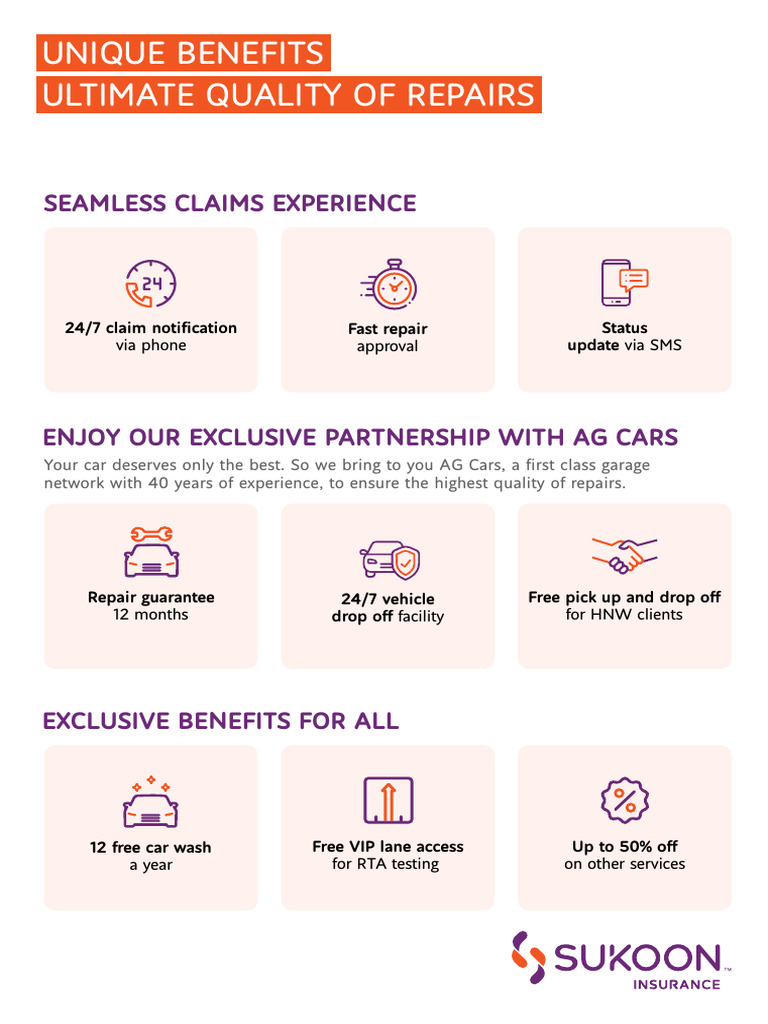 Exclusive Benefits with AG Cars & Sukoon | PDF