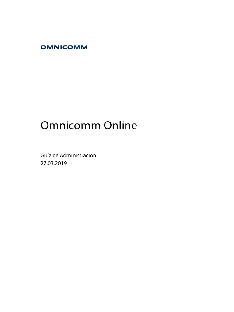 Omnicomm - Online Administration Es | PDF | Tecnología e ingeniería