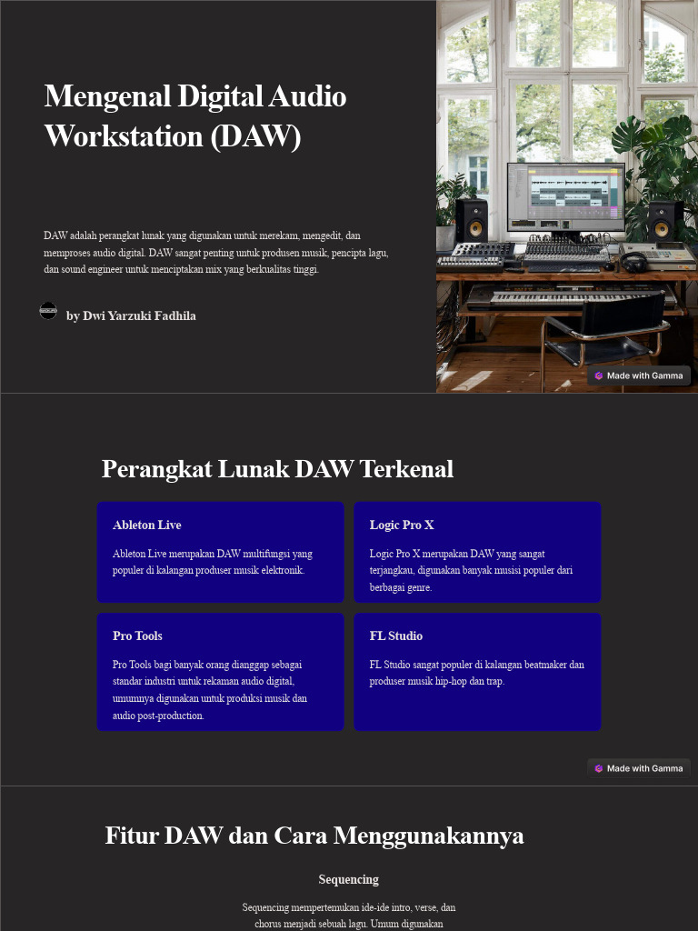 Mengenal Digital Audio Workstation DAW | PDF
