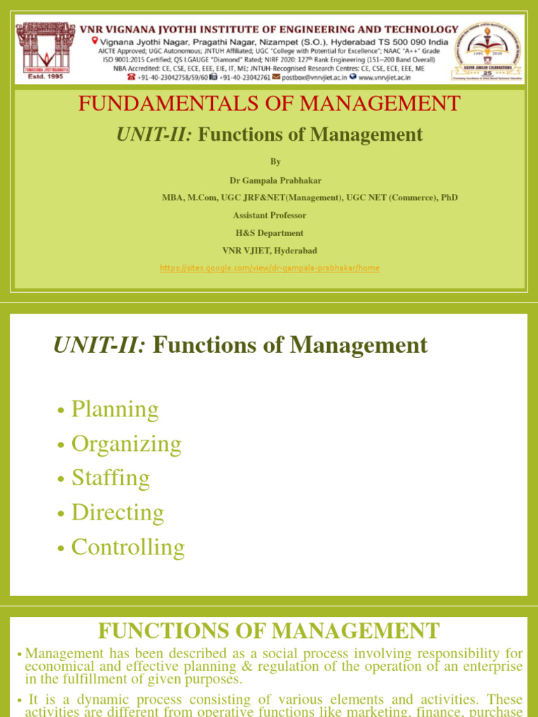Fundamentals of Management-FoM-Unit-II | PDF | Human Resources | Recruitment