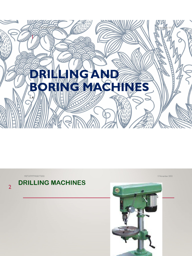 DRILLING BORING Explained | Download Free PDF | Drilling | Drill