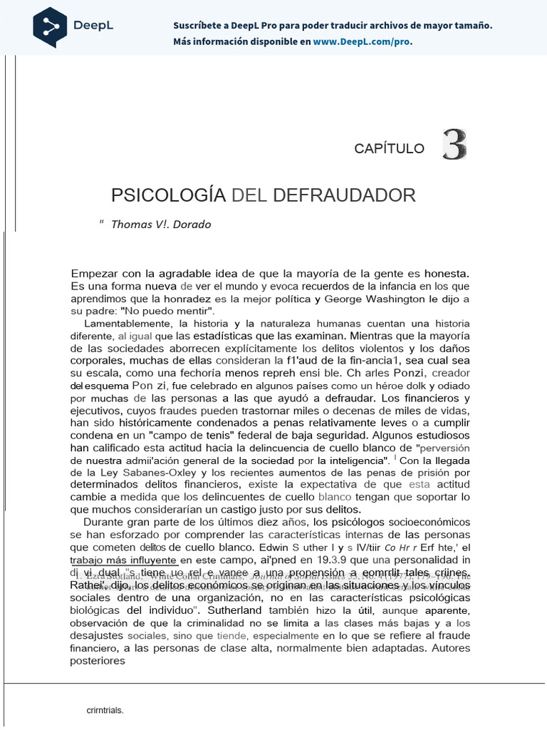 Psicología Del Defraudador | PDF | Auditoría | Contabilidad