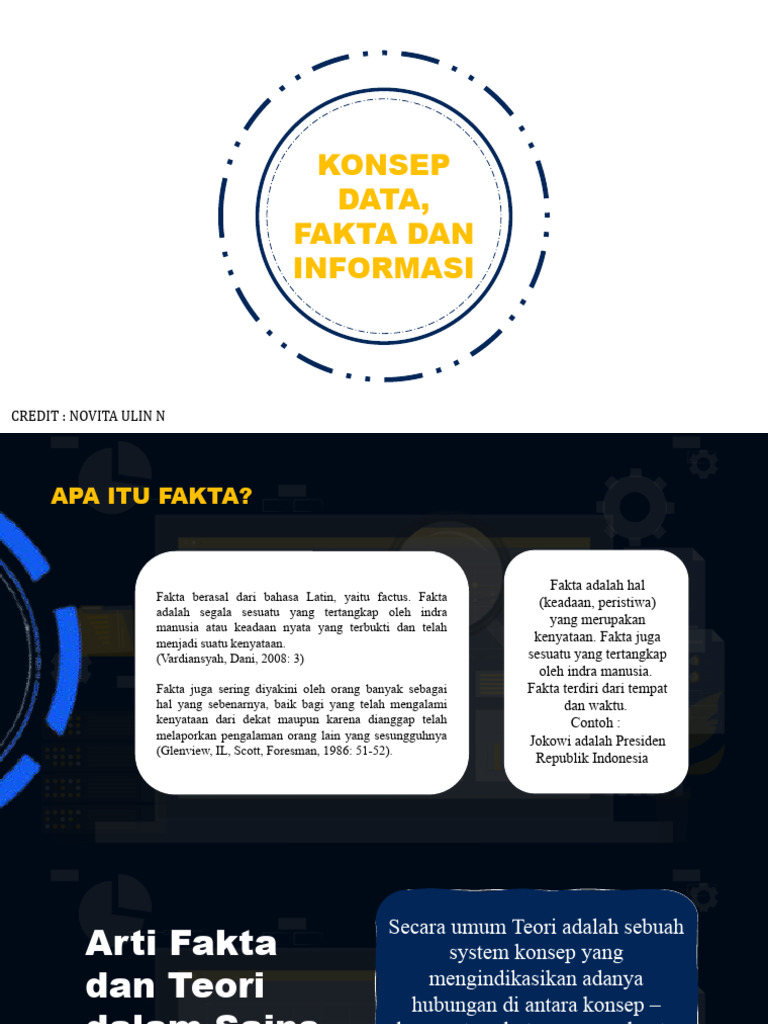 Konsep Data, Fakta Dan Informasi: Credit: Novita Ulin N | PDF