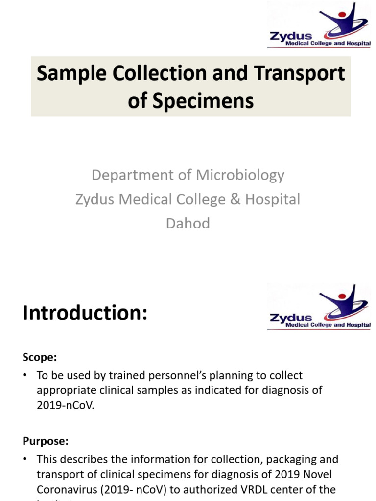 Sample Collection of Specimens. | PDF