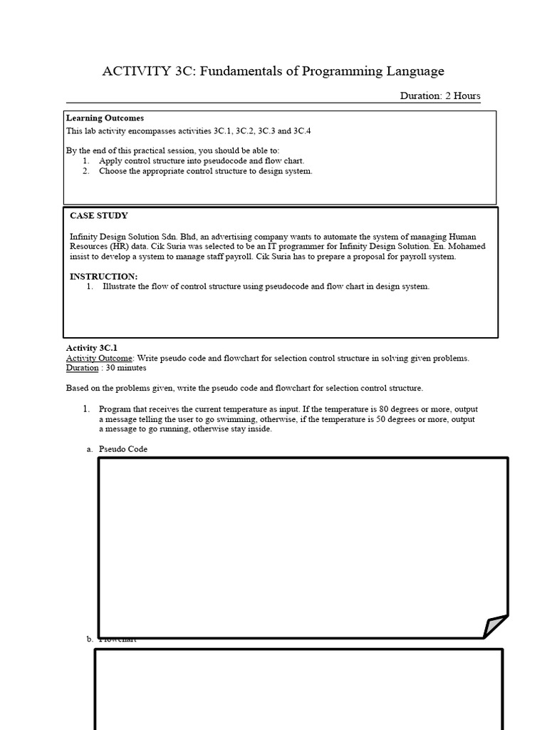 Pseudocode and Flowchart Basics | PDF